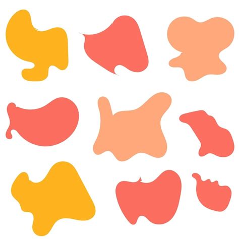 Premium Vector A Collection Of Orange And Pink Illustrations With The