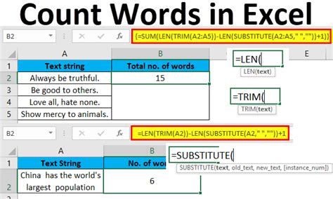 How To Count The Number Of Words In Excel Cell Design Talk