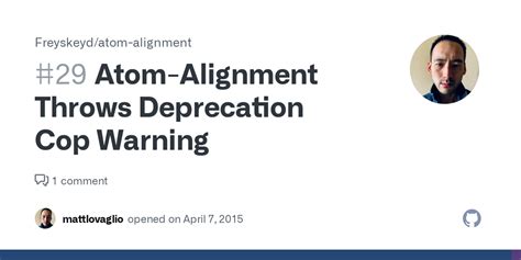Atom Alignment Throws Deprecation Cop Warning Issue Freyskeyd Atom Alignment GitHub