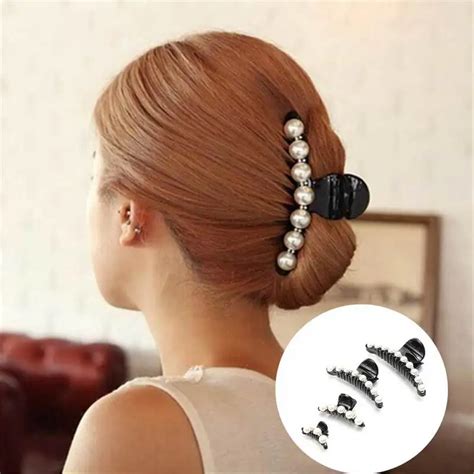 Женская заколка краб для волос с жемчугом Aliexpress