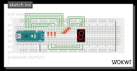 Display De 7 Segmento Wokwi Esp32 Stm32 Arduino Simulator