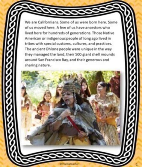 Ohlone Tribe Of California Engaging Informational Reading And