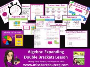 Expanding Double Brackets Full Lesson And Answers Quizzes Differentiated Worksheet And Exam