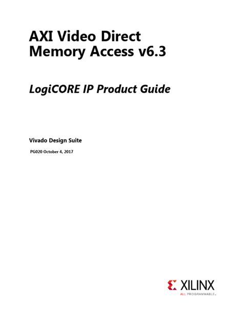 Pg020 Axi Vdma Pdf Synchronization Computing