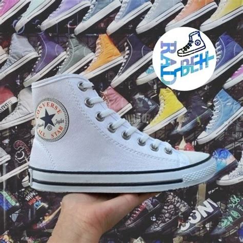 خرید و قیمت کانورس ساقدار و بدون ساق سفیدالاستارسفیدکفش سفید آل