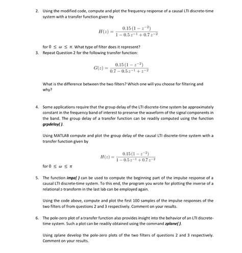 Solved Project 1 Transfer Function Analysis The Frequency