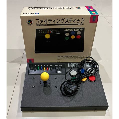 Hori Fighting Stick Controller Hsj 12 Super Famicom Nintendo Arcade Stick Boxed Shopee Thailand