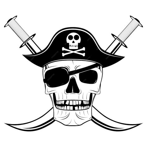 Premium Vector Skull Illustration Pirate
