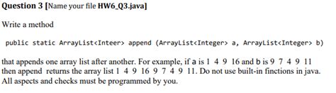 solved question 3 [name your file hw6 03 java] write a