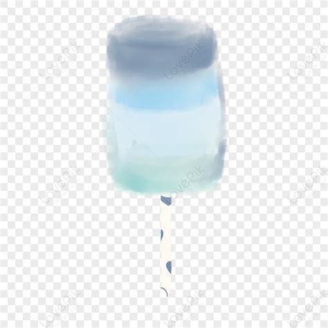 만화 일러스트 블루 그라데이션 아이스크림간식푸른솜사탕 Png 일러스트 무료 다운로드 Lovepik