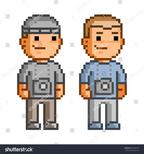 Retro Bit Pixel Art Collection Photographers Stock Illustration Shutterstock
