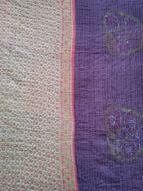One Off Cotton Vintage Kantha Quilt