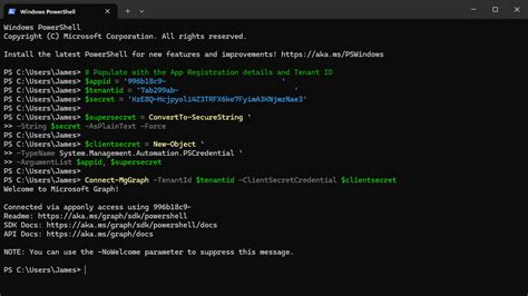 Connecting To Microsoft Graph Api Through Powershell Via An App