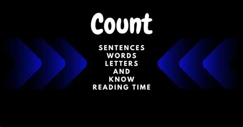Sentence Counter Online Words And Characters Counter Online