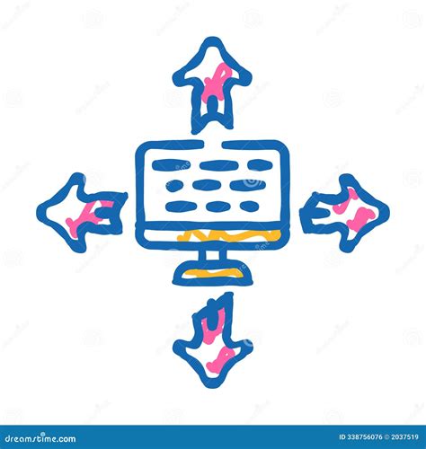 System Deployment Analyst Icon Doodle Illustration Stock Illustration Illustration Of