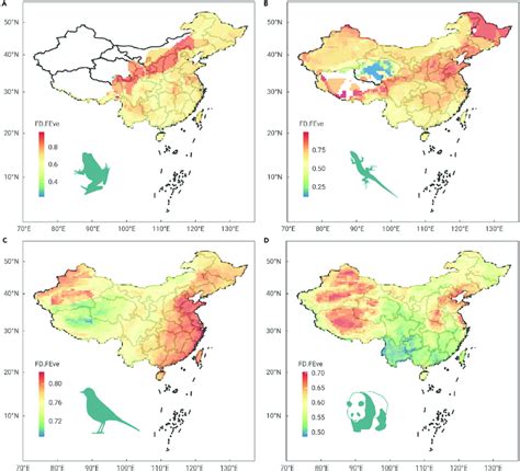 Functional Evenness Patterns Of Vertebrate Taxa Amphibians A Lizards