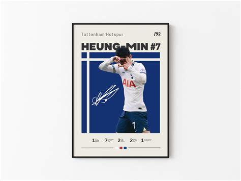 Poster Heung Min Son Poster Tottenham Hotspur Football Print