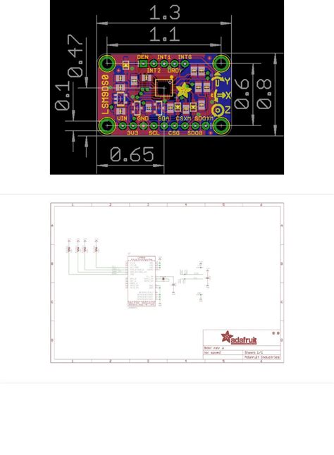 LSM DS Accelerometer Gyro Magnetometer Breakouts Datasheet By Adafruit Industries LLC Digi
