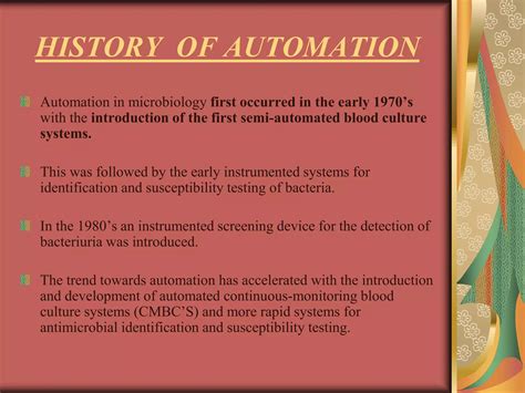 Automation Of Microbiology Ppt Operating Systems Computer Software And Applications