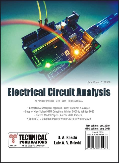 Electrical Circuit Analysis For Gtu 18 Course Iii Electrical 3130 Technical Publications