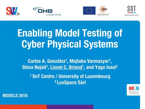 Enabling Model Testing Of Cyber Physical Systems Ppt