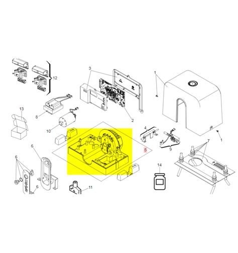 Base Assembly Sliding Motor Pinion Faac C720 721 In Aluminium