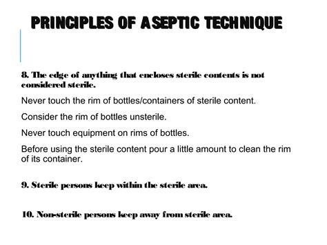 Principles Of Aseptic Ppt
