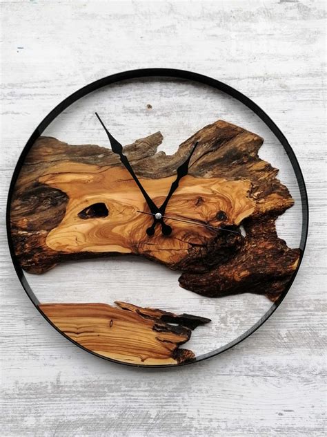 Wood Clock Wooden Clock Handmade Clock Wood Wall Clock Rustic Wall