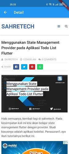 Membuat Aplikasi Berita Dari Blogger Api Di Flutter Sahretech