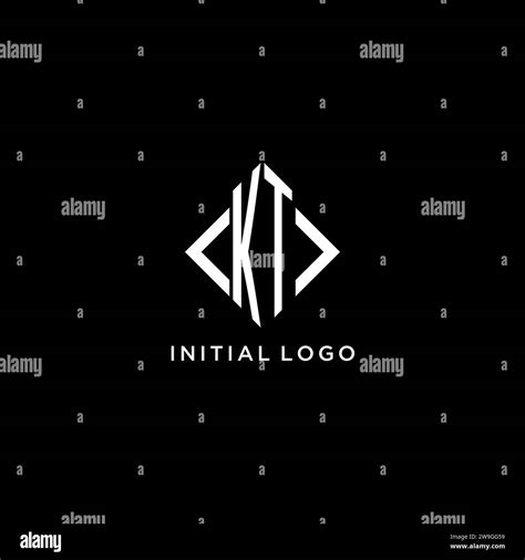 Kt Initial Monogram With Rhombus Shape Logo Design Ideas Stock Vector Image Art Alamy