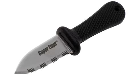 Super Edge Serrated Secure-Ex Sheath Knife with Kraton Handle, Black ...