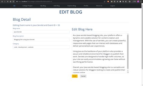 GitHub Just Kick Project BloggingSite Java
