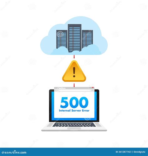 internal server error website error 500 vector stock illustration