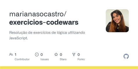 Github Marianasocastro Exercicios Codewars Resolu O De Exerc Cios De L Gica Utilizando