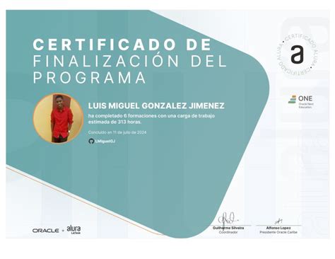 🎓🚀 ¡finalicé El Programa Oracle Next Education F2 T6 Front End De Alura