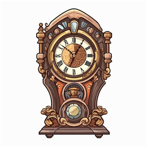 Creative Pendulum Clock Vector Illustration Premium Ai Generated Vector