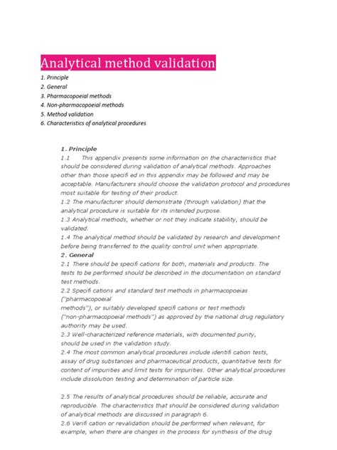 Analytical Method Validation Pdf Detection Limit Accuracy And
