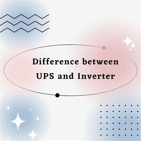 difference between ups and inverter