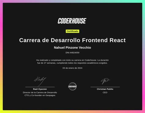 Coderhouse Desarrolloweb Reactjs Aprendizajecontinuo Compromisoprofesional Nahuel Pinzone