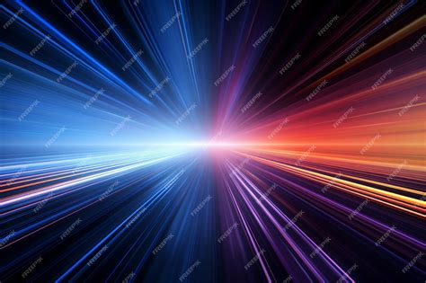 Premium Ai Image Rhythmic Dance Of Colorful Lines And Light Waves In