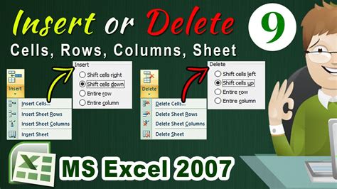 Insert Or Delete Cells Rows Columns Sheet In Ms Excel Be A