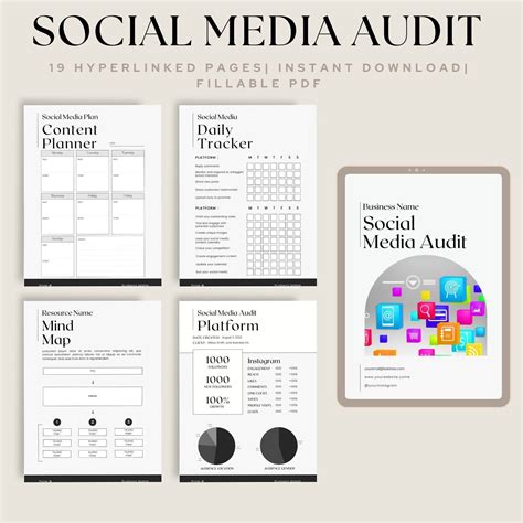 Social Media Analytics Report Media Audit Kit Social Analytics Canva Editable Social Man