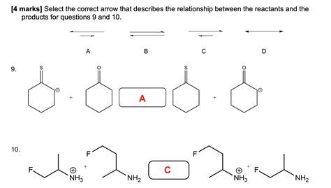Solved [4 ﻿marks] ﻿select The Correct Arrow That Describes