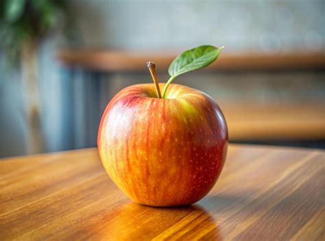 Apple On The Table Premium Ai Generated Image