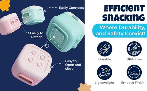 Stackable Snack Pots With Soft Bases And Leakproof Lids Colorful