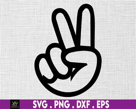 Peace Hand Svg Peace Sign Svg Cricut Peace Finger Svg Hand Symbol
