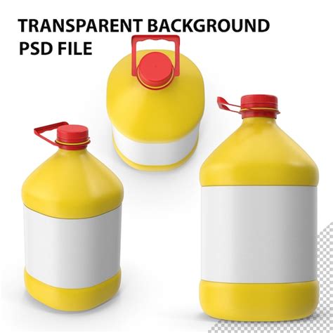 Plastic Bottle Yellow Premium Psd