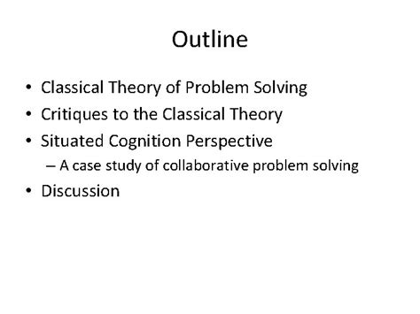 Problem Solving And Situated Cognition Murat Perit Cakir