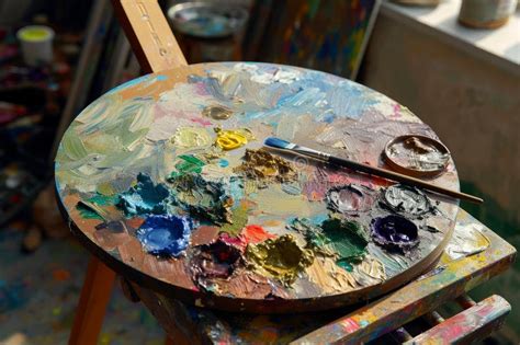 essential artist palette generate ai stock illustration illustration