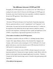 The Difference Between CPTPP And TPP Docx The Difference Between CPTPP And TPP Principally The